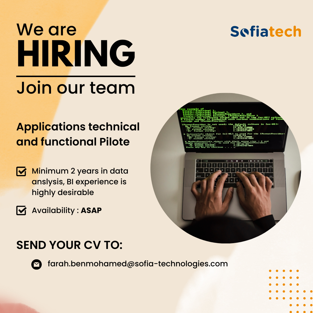 Applications technical and functional pilote - Sofiatech